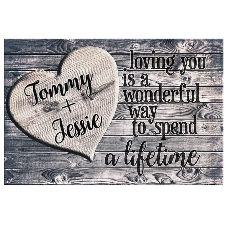 Personalized "Loving You-A Wonderful Way To Spend A Lifetime"Canvas ...
